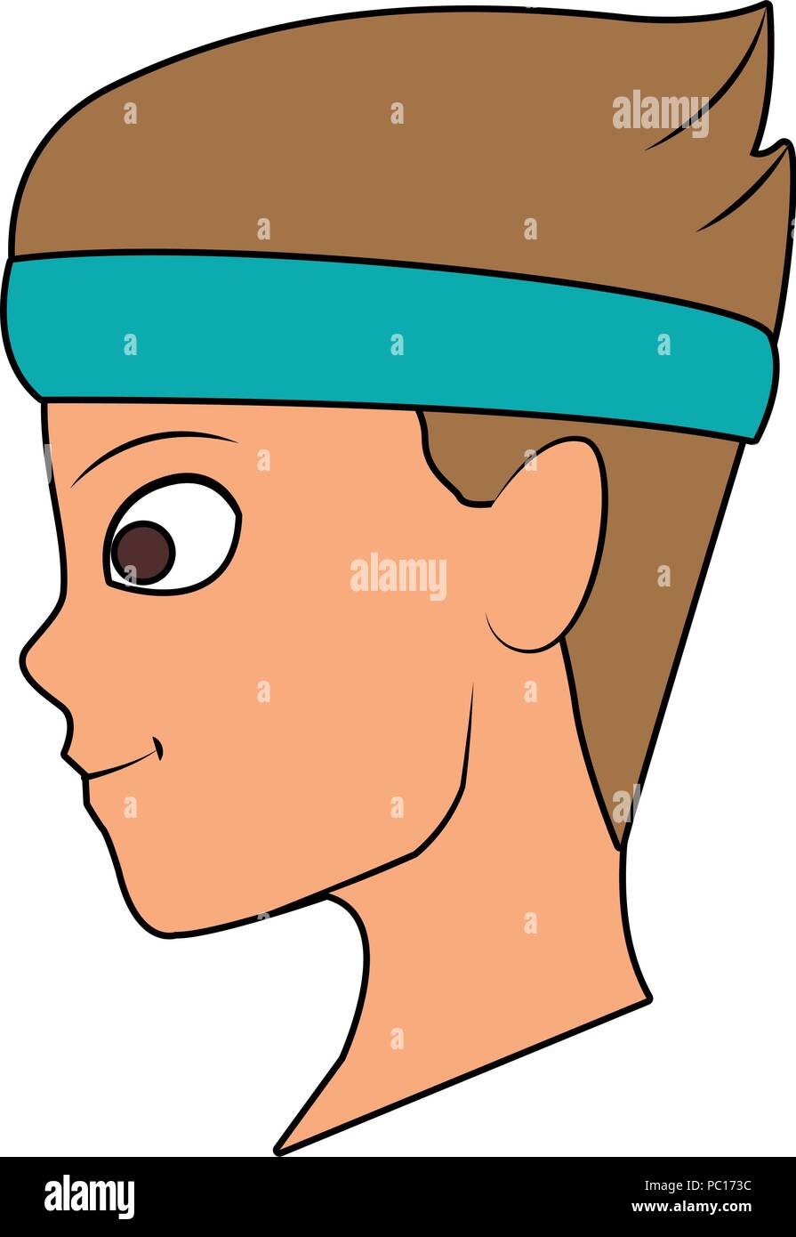 Man head profile vector illustration graphic design Stock Vector Image ...