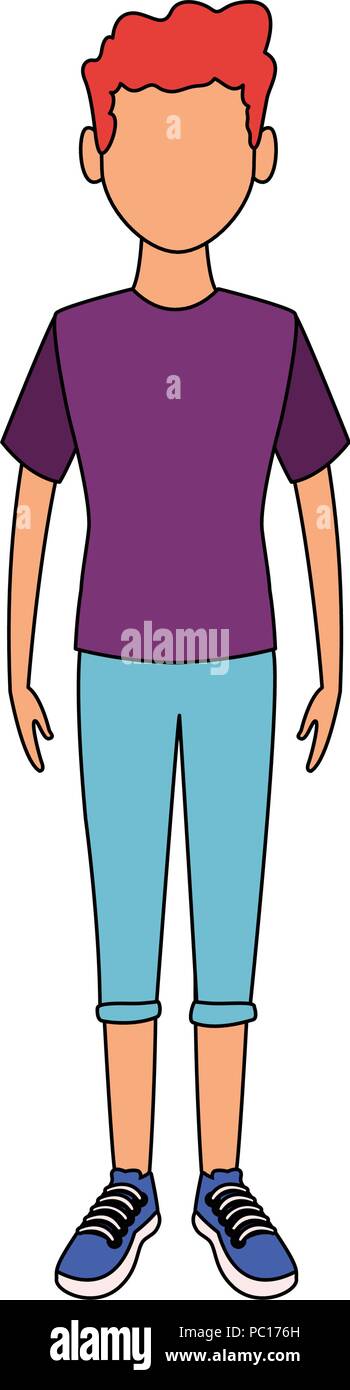 Young man cartoon vector illustration graphic design Stock Vector Image ...