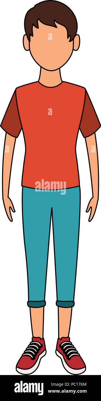 Young man cartoon vector illustration graphic design Stock Vector Image ...
