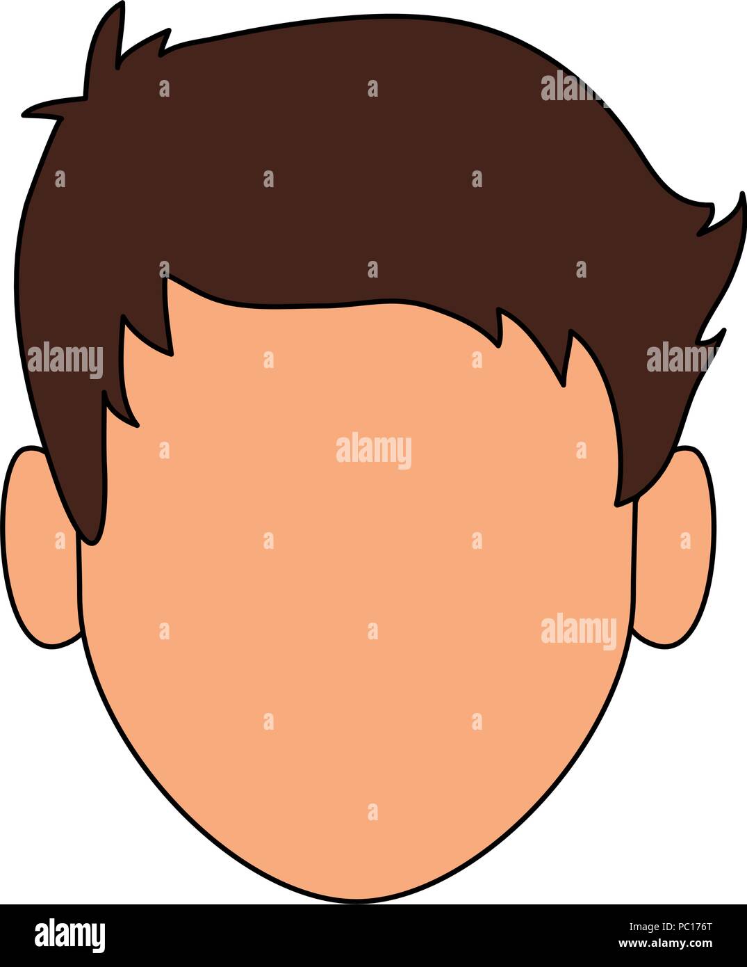 Man faceless head vector illustration graphic design Stock Vector Image ...