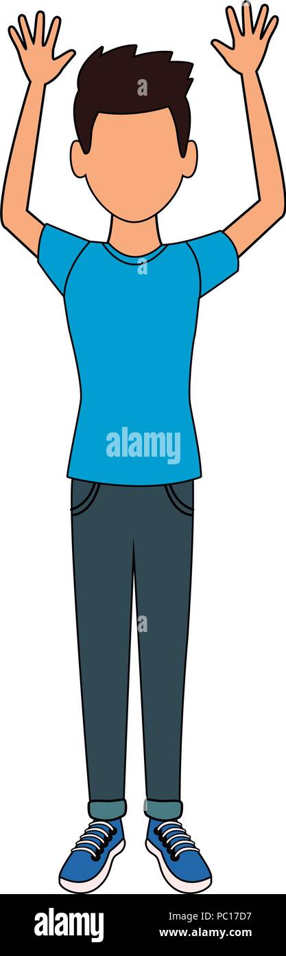 Young man cartoon vector illustration graphic design Stock Vector Image ...