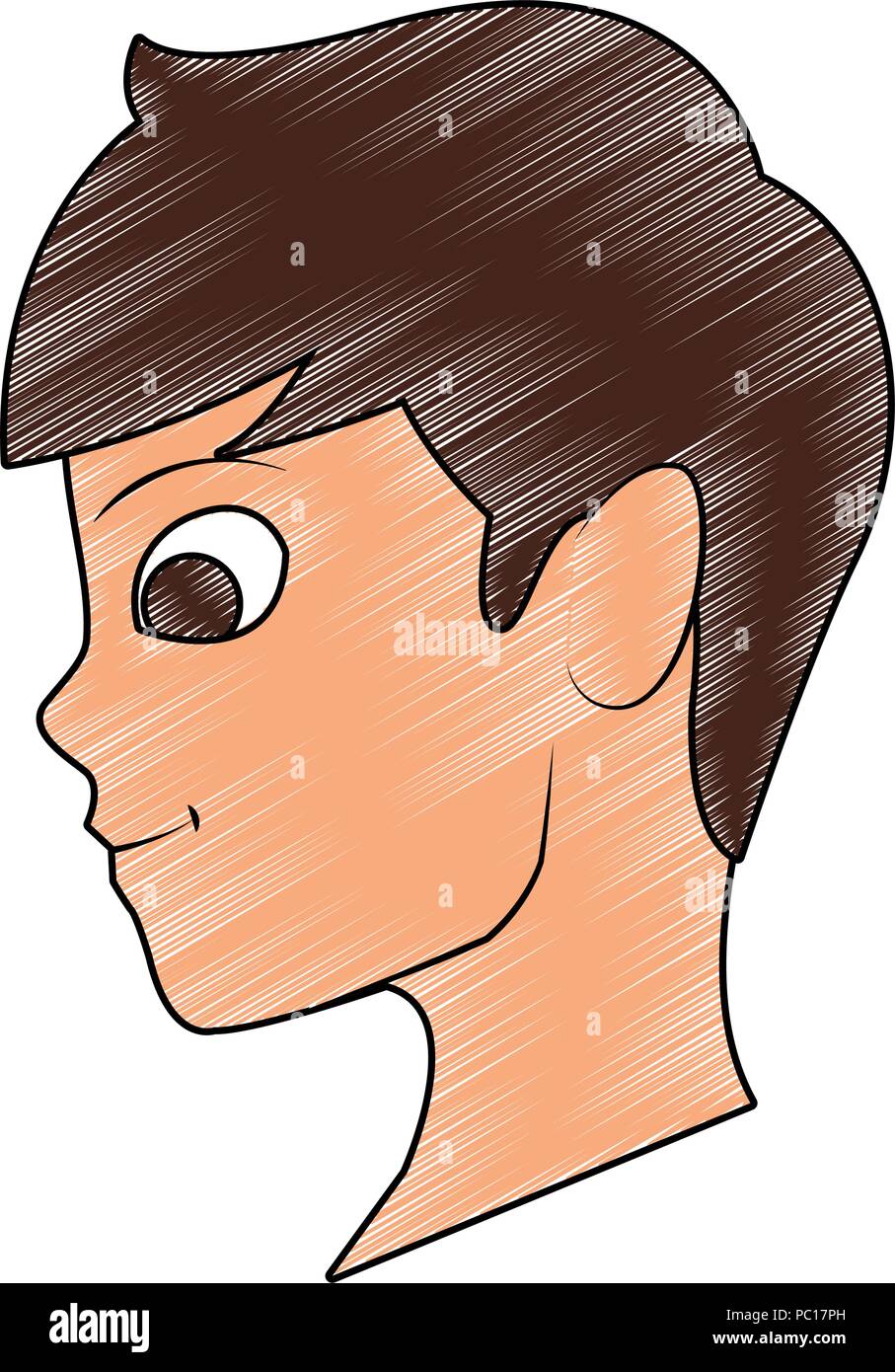 Man head profile vector illustration graphic design Stock Vector Image ...