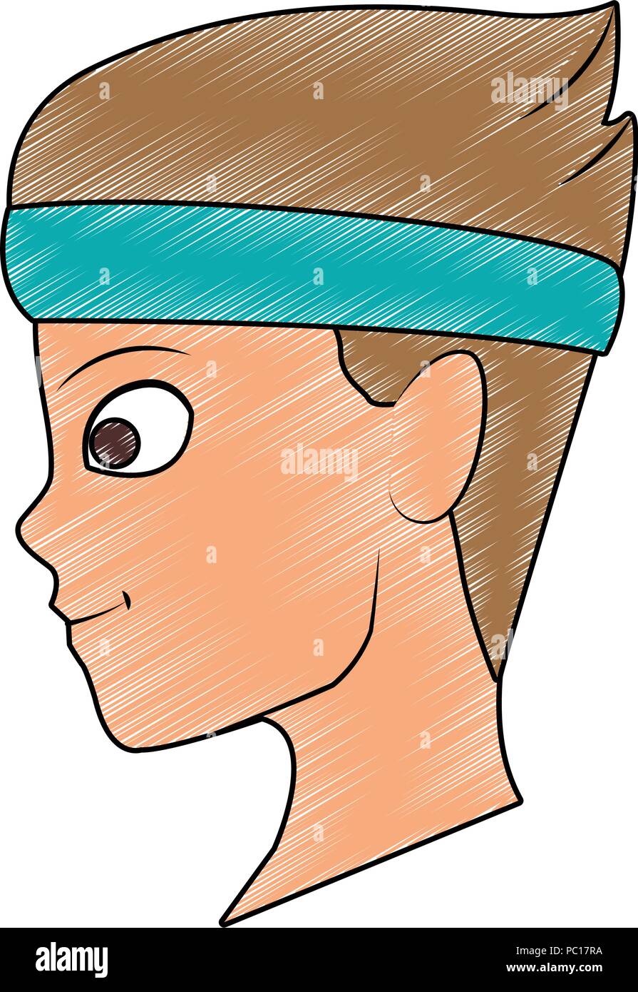 Man head profile vector illustration graphic design Stock Vector Image ...