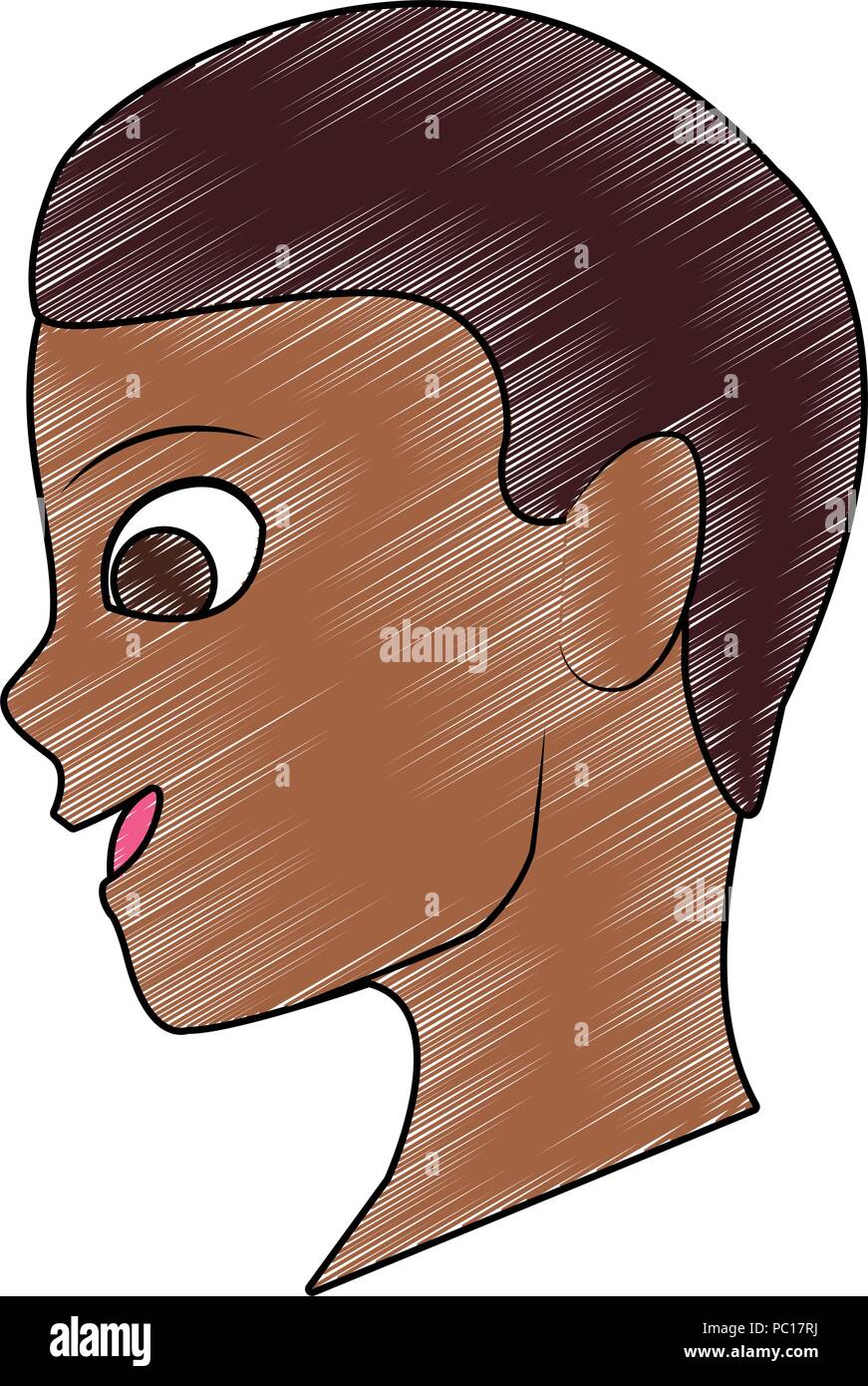 Man head profile vector illustration graphic design Stock Vector Image ...