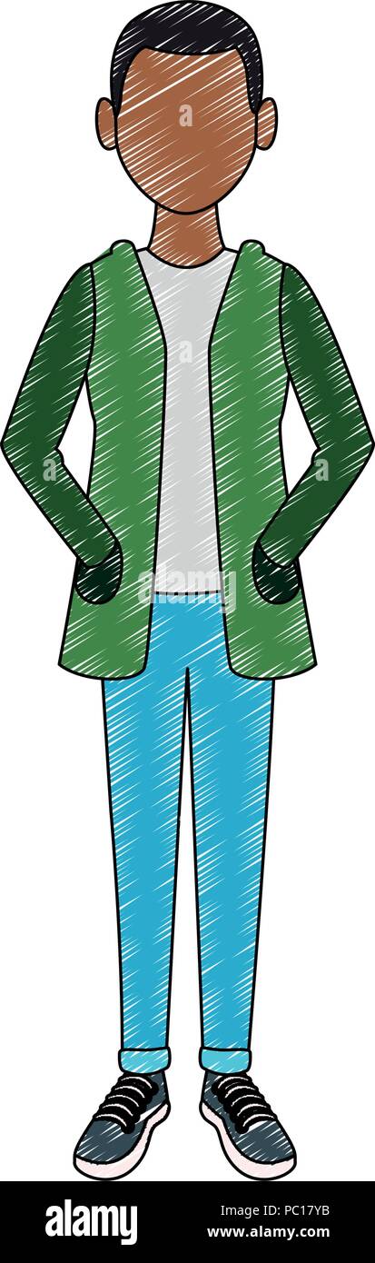 Young man cartoon vector illustration graphic design Stock Vector Image ...