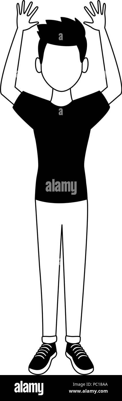 Young man cartoon vector illustration graphic design Stock Vector Image ...