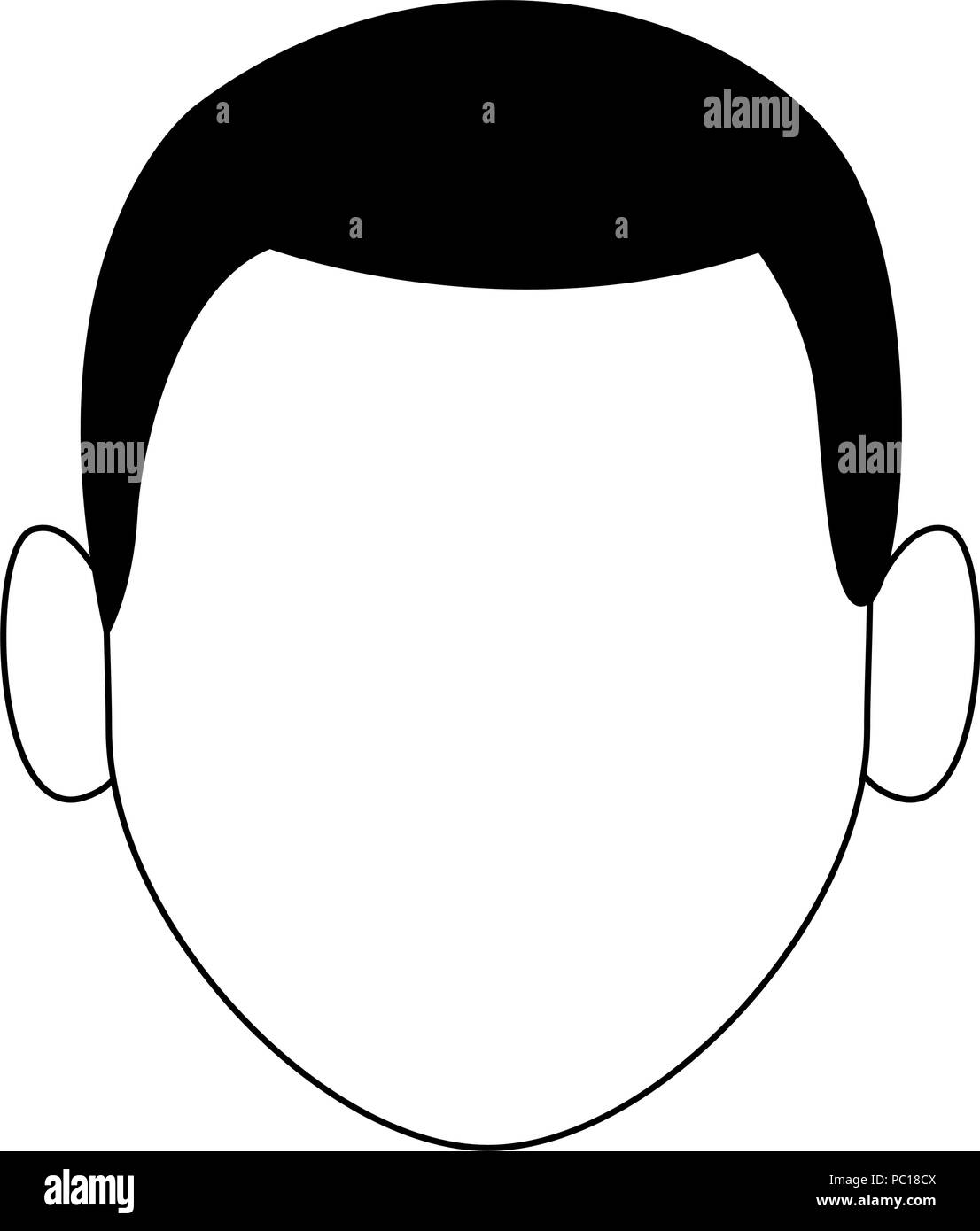 Man faceless head vector illustration graphic design Stock Vector Image ...