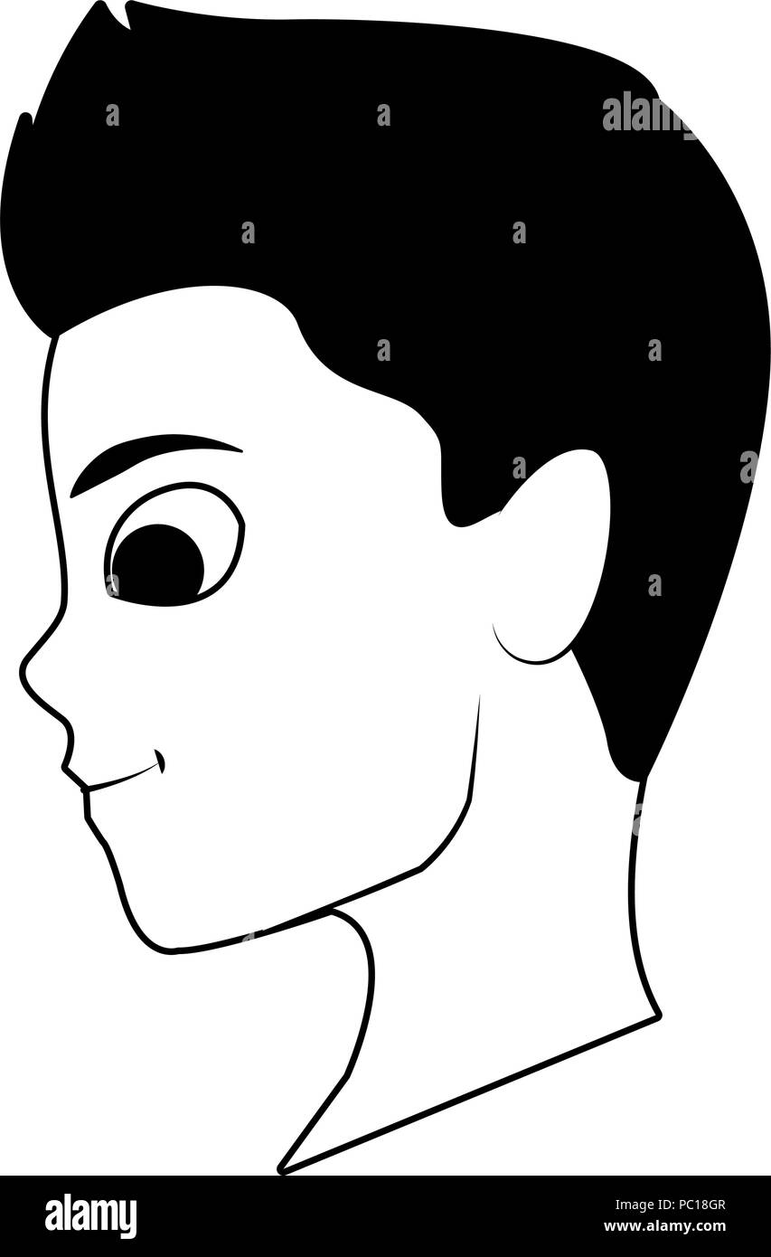 Man head profile vector illustration graphic design Stock Vector Image ...