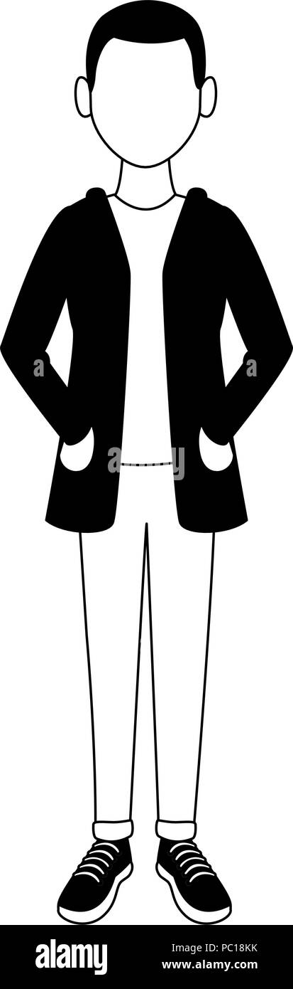 Young man cartoon vector illustration graphic design Stock Vector Image ...