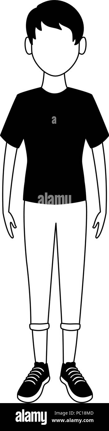 Young man cartoon vector illustration graphic design Stock Vector Image ...