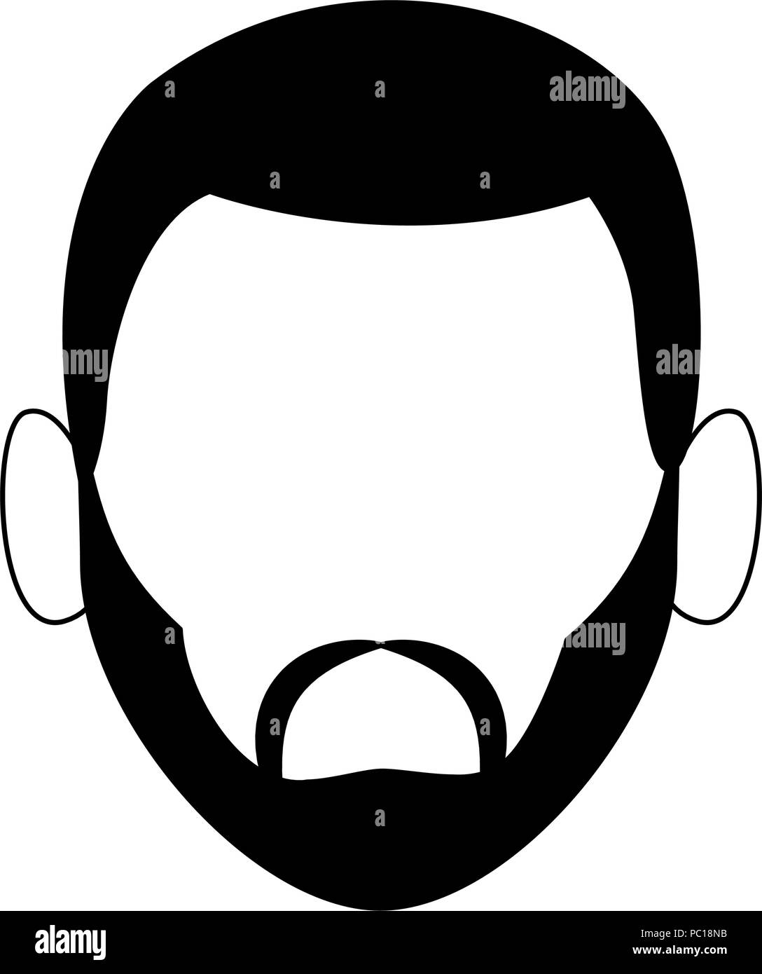 Man faceless head vector illustration graphic design Stock Vector Image ...
