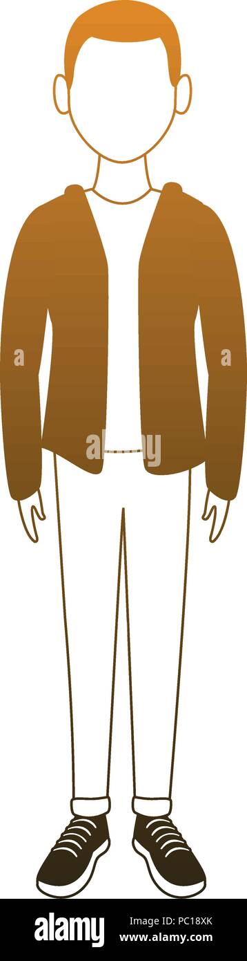 Young man cartoon vector illustration graphic design Stock Vector Image ...