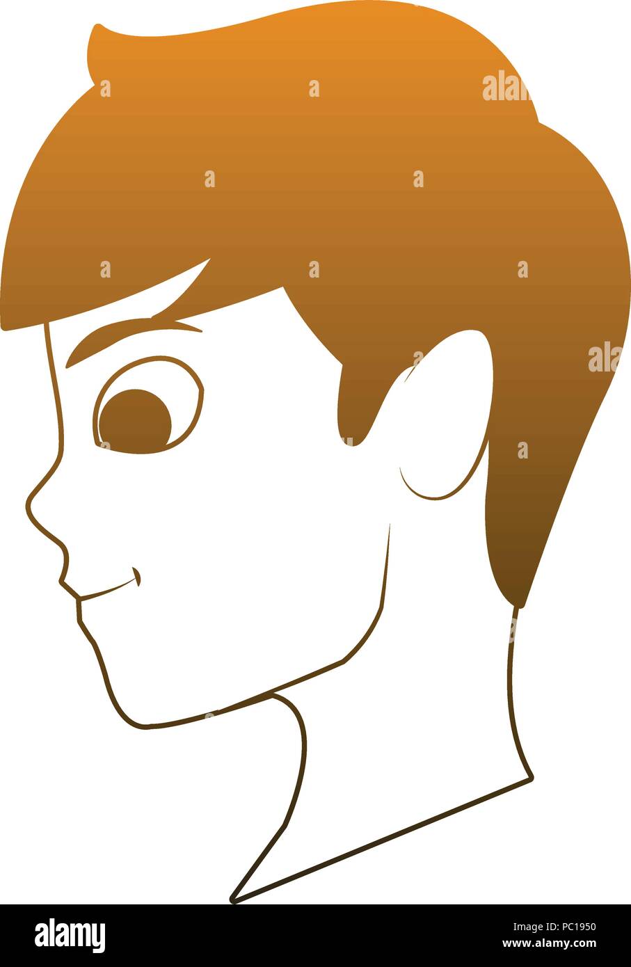 Man head profile vector illustration graphic design Stock Vector Image ...