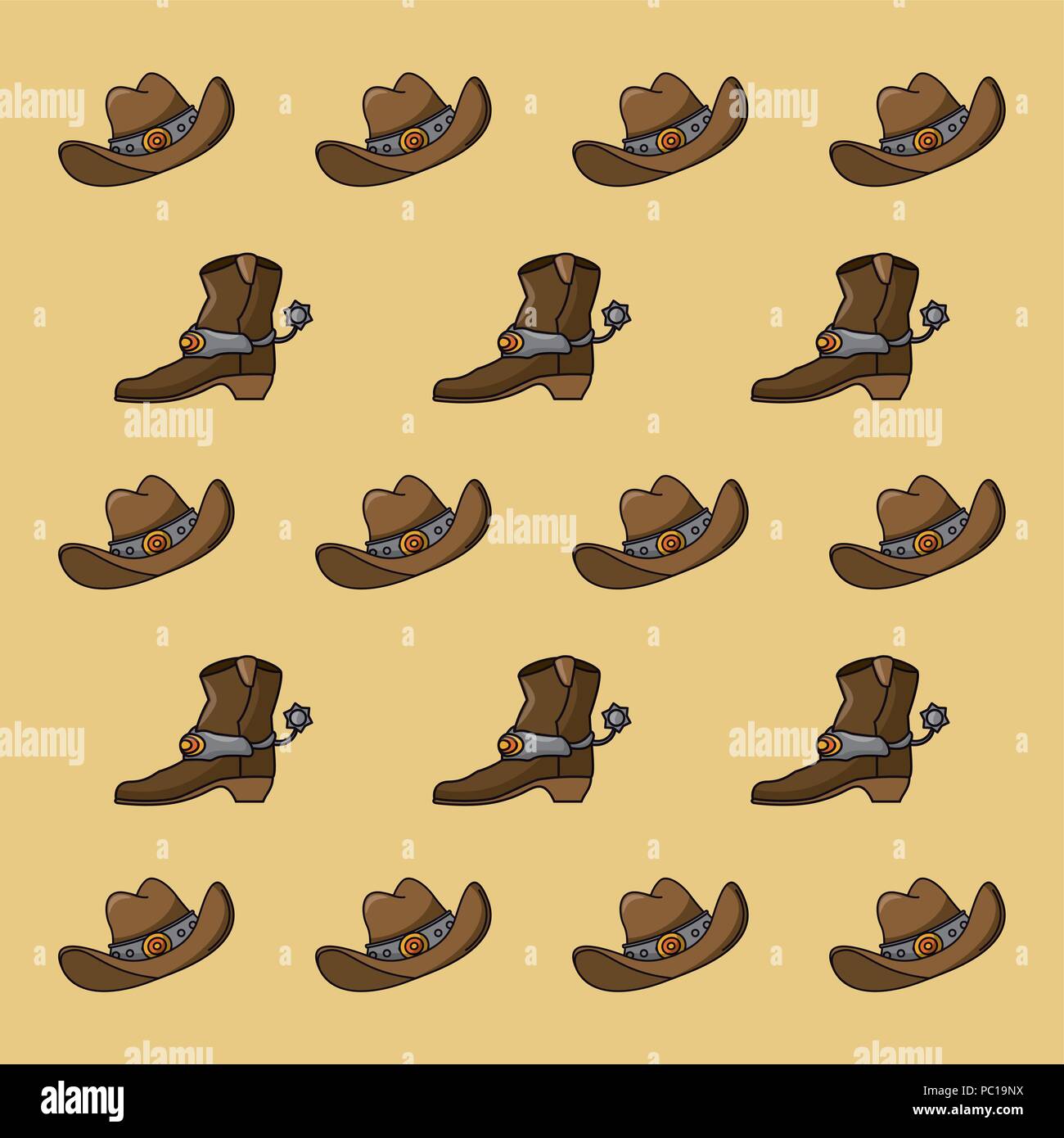 Cowboy pattern background Stock Vector Image & Art - Alamy