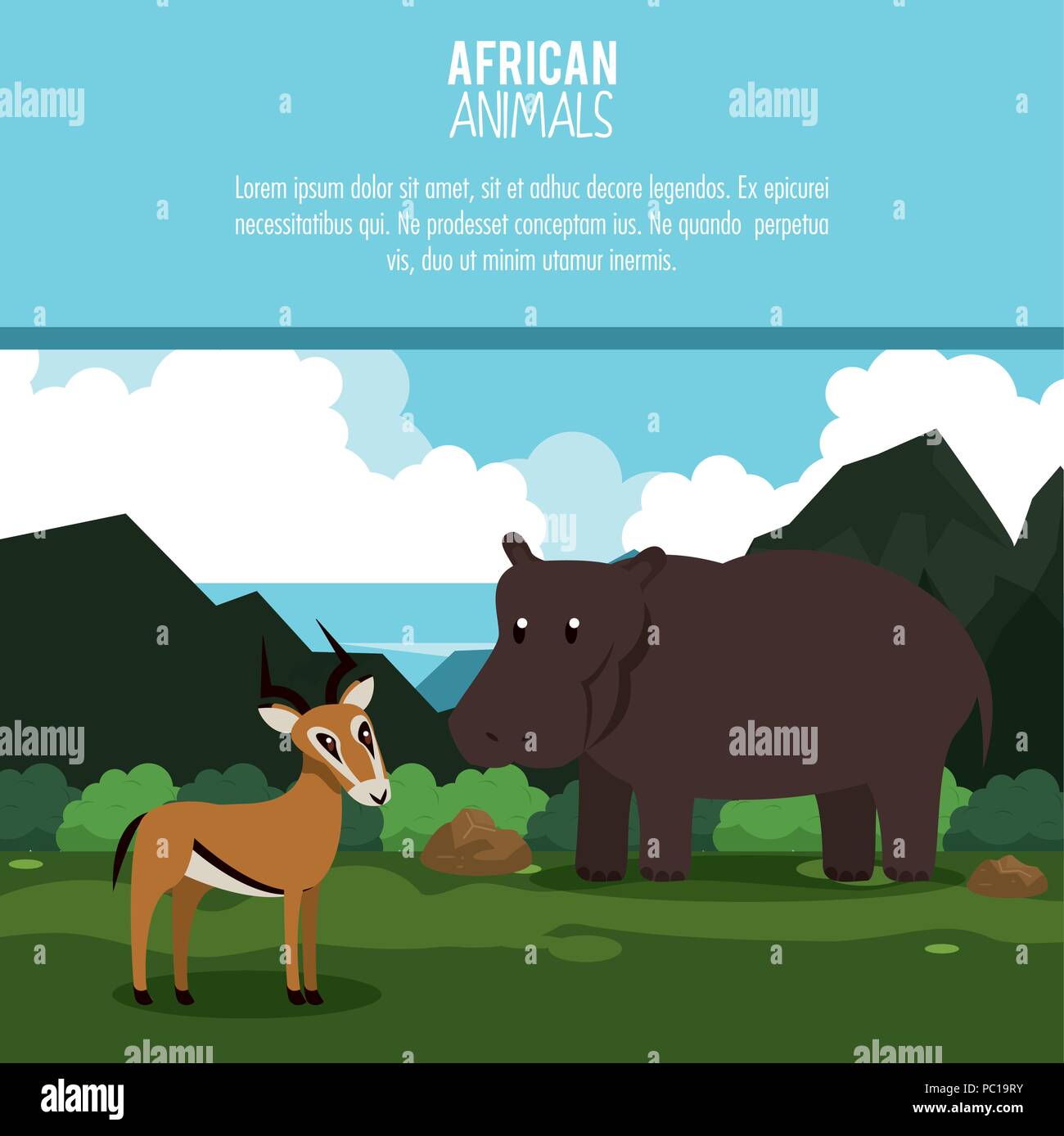 African animals cartoon Stock Vector Image & Art - Alamy