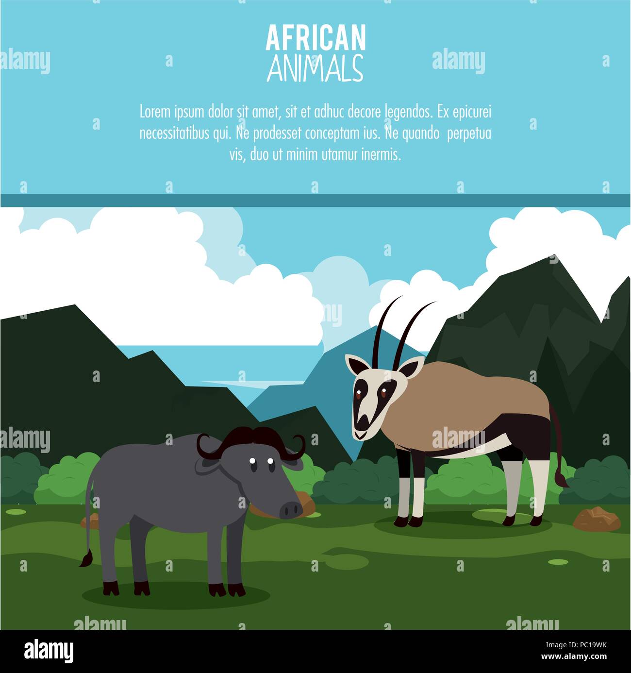 African animals cartoon Stock Vector Image & Art - Alamy