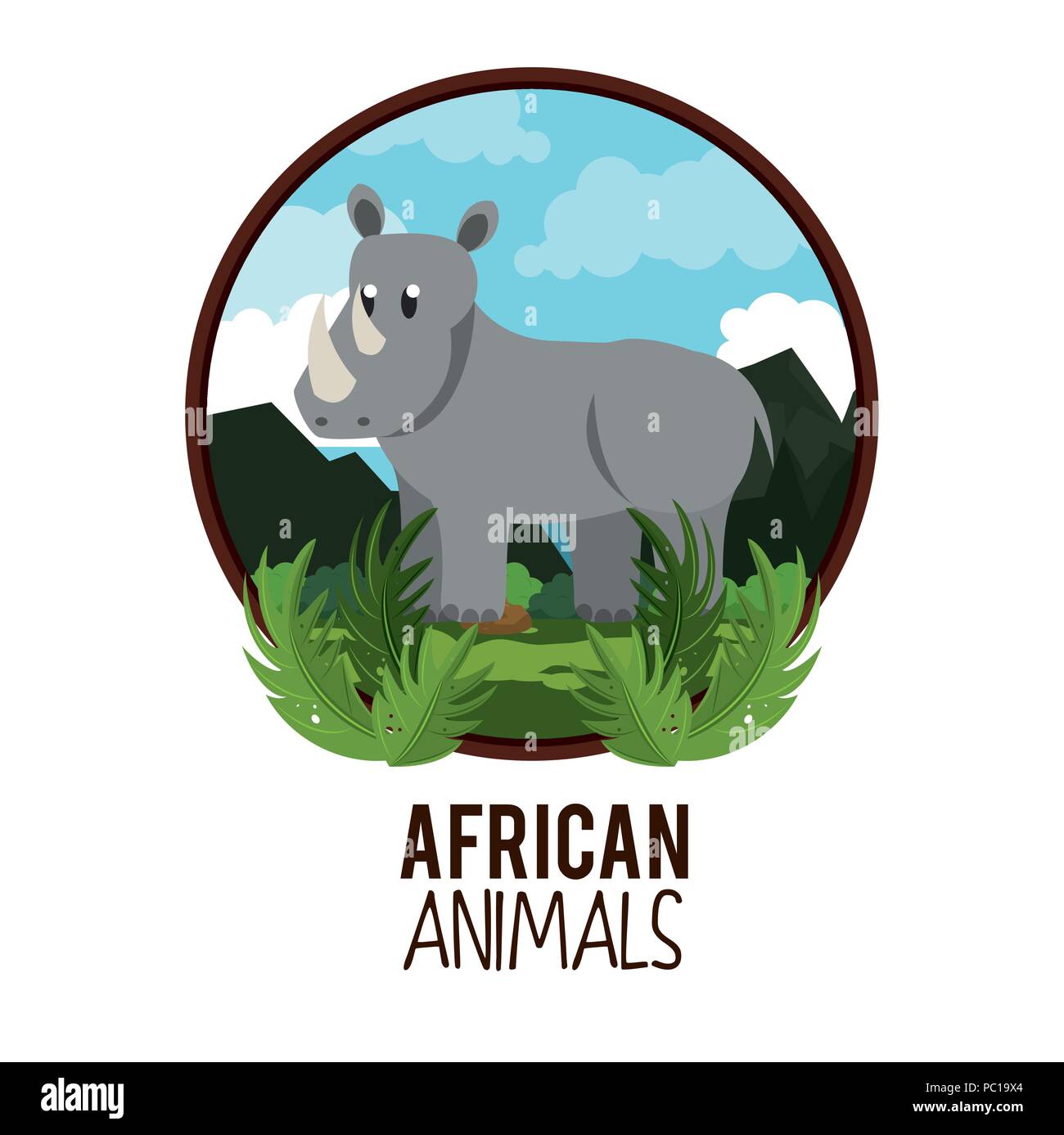 African animals cartoon Stock Vector Image & Art - Alamy