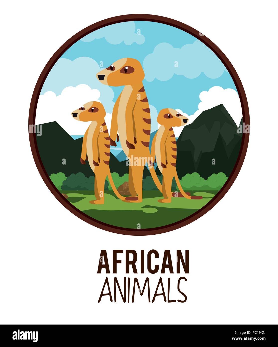 African animals cartoon Stock Vector Image & Art - Alamy