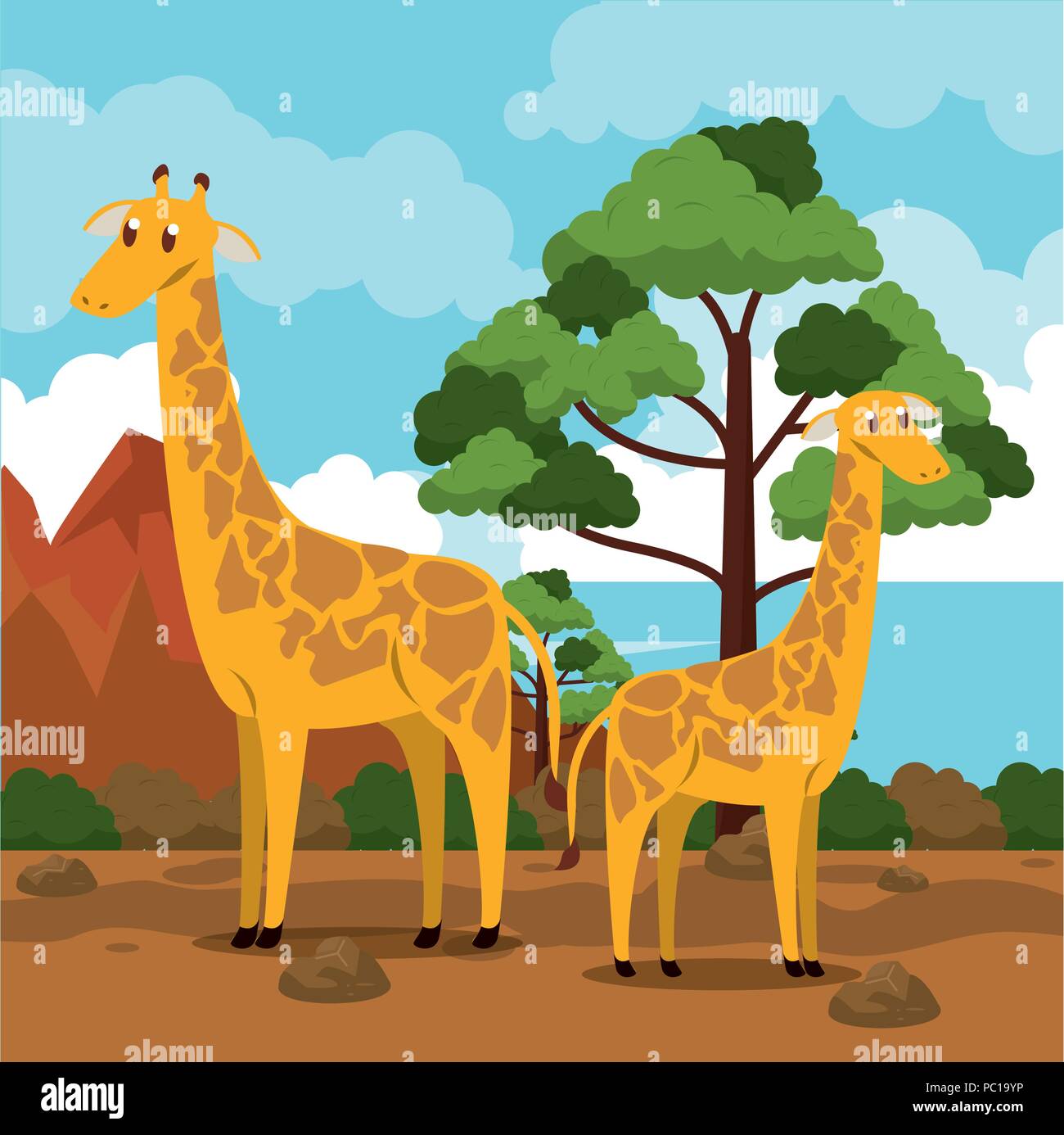 African animals cartoons Stock Vector Image & Art - Alamy