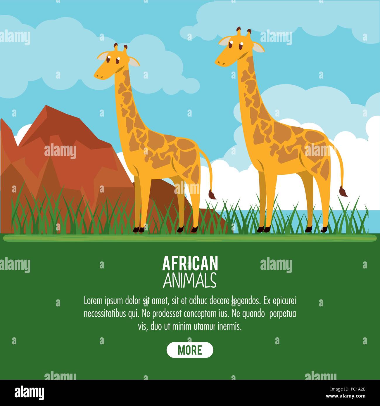 African animals cartoon Stock Vector Image & Art - Alamy