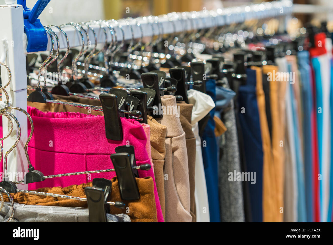 Beautiful clothes on hangers hi-res stock photography and images - Alamy