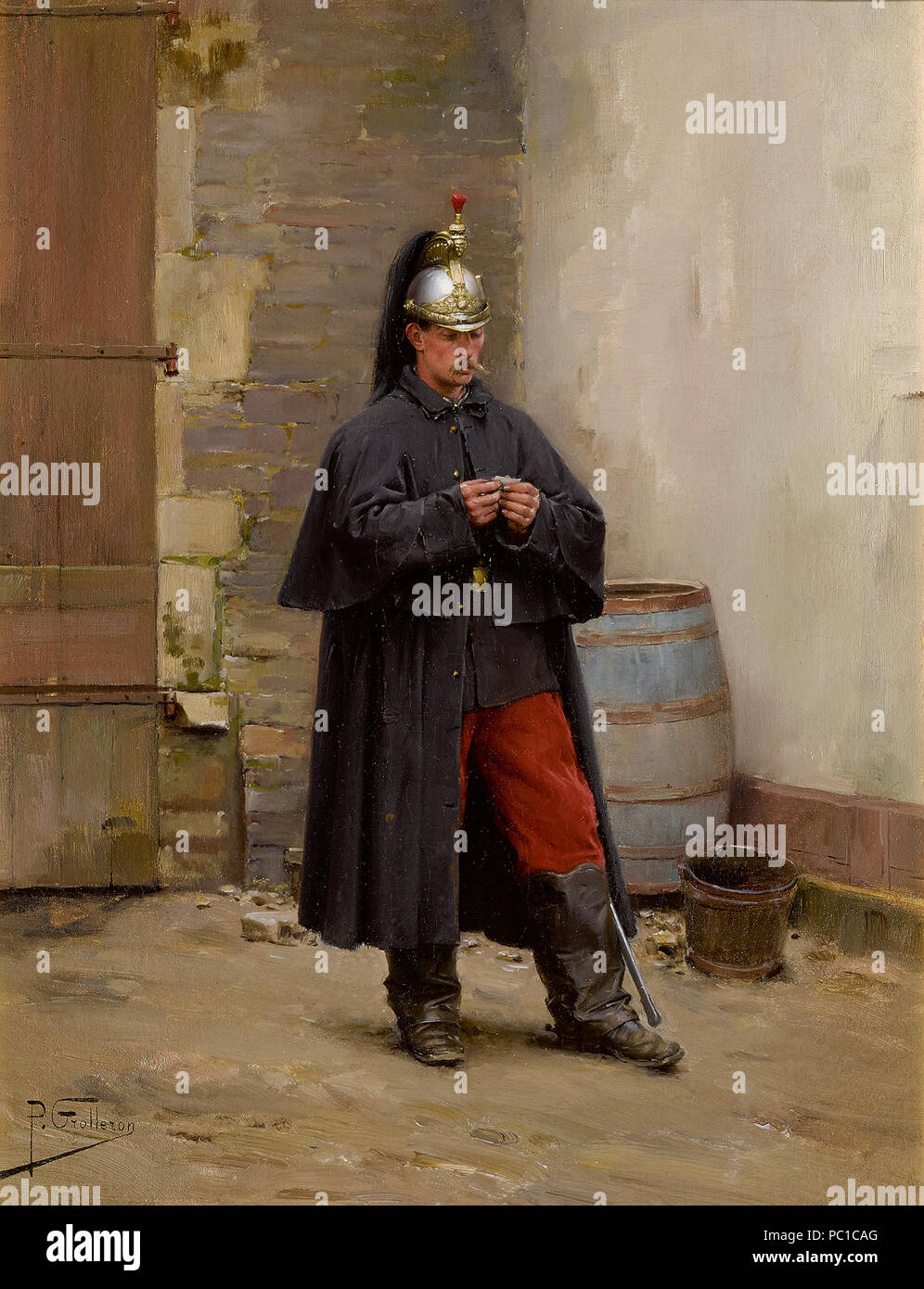 471 Paul Louis Narcisse Grolleron - A Guard's Rest Stock Photo - Alamy