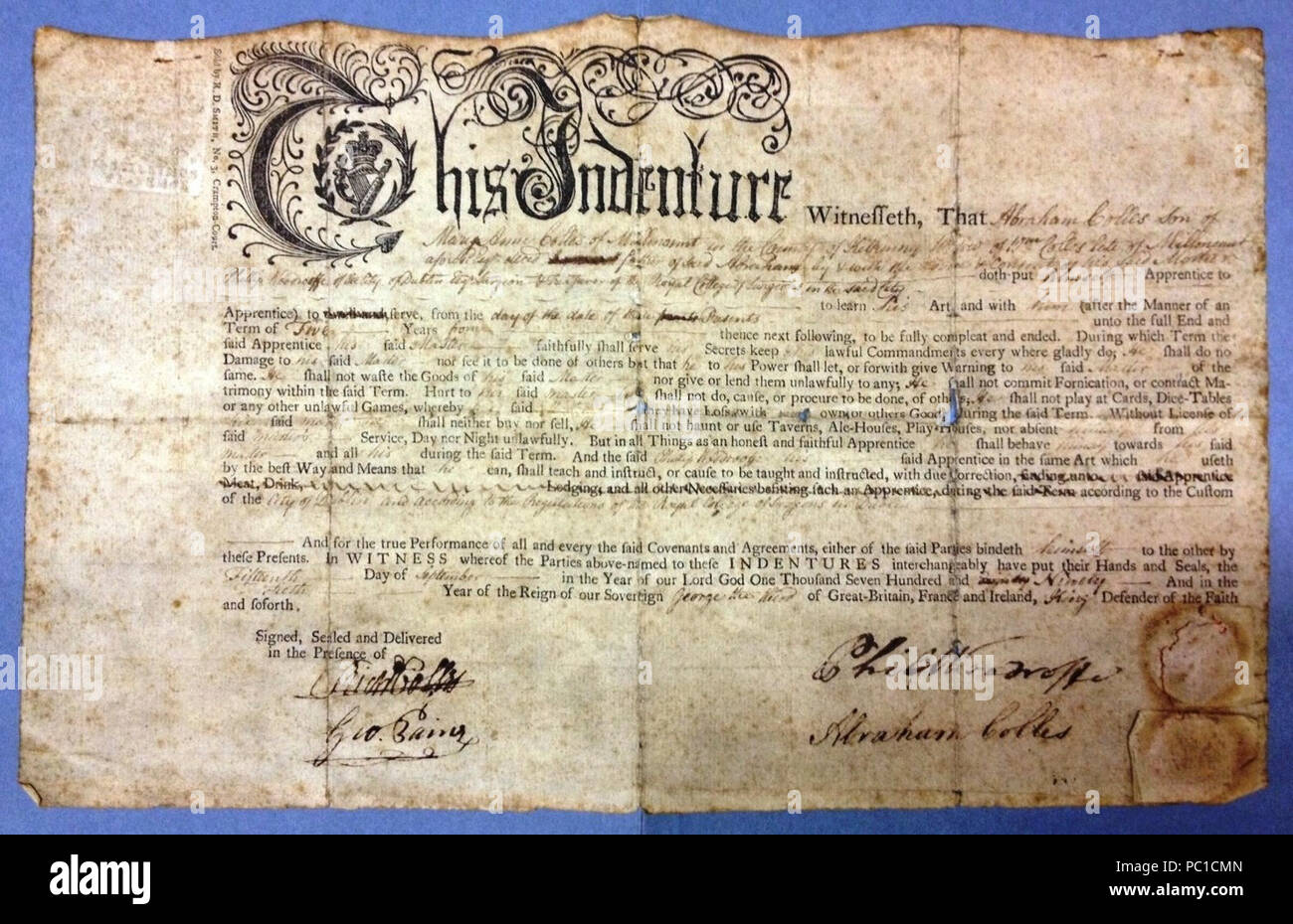 Indenture hi-res stock photography and images - Alamy