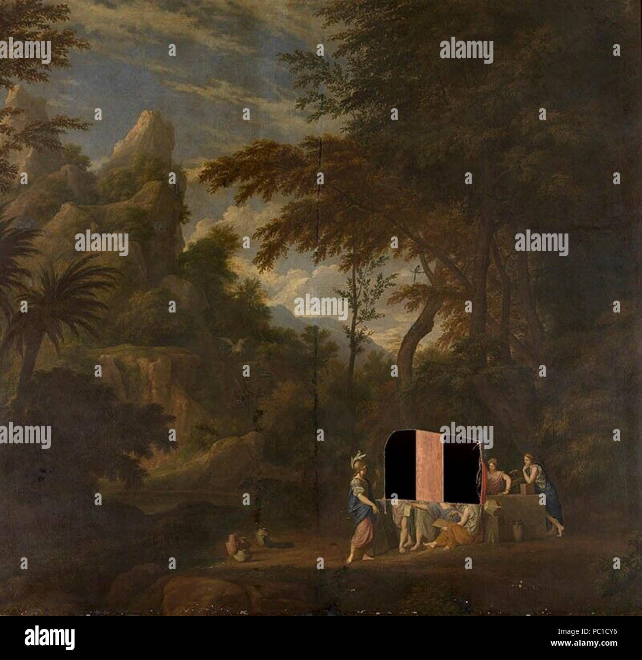 Abraham Genoels - Minerva and the muses in a landscape Stock Photo - Alamy