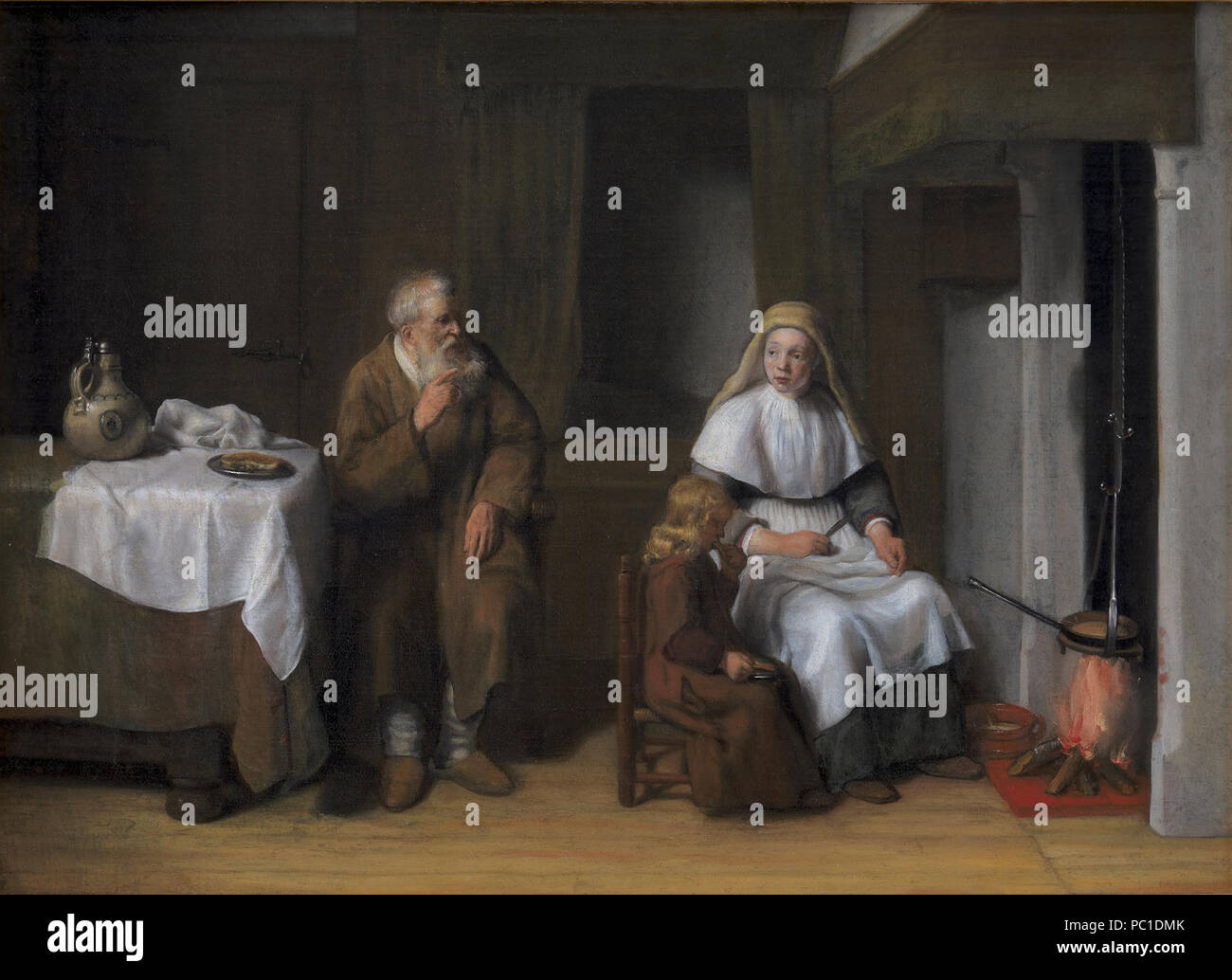 Abraham van Dijck - The Prophet Elijah with the Widow of Zarephath and ...