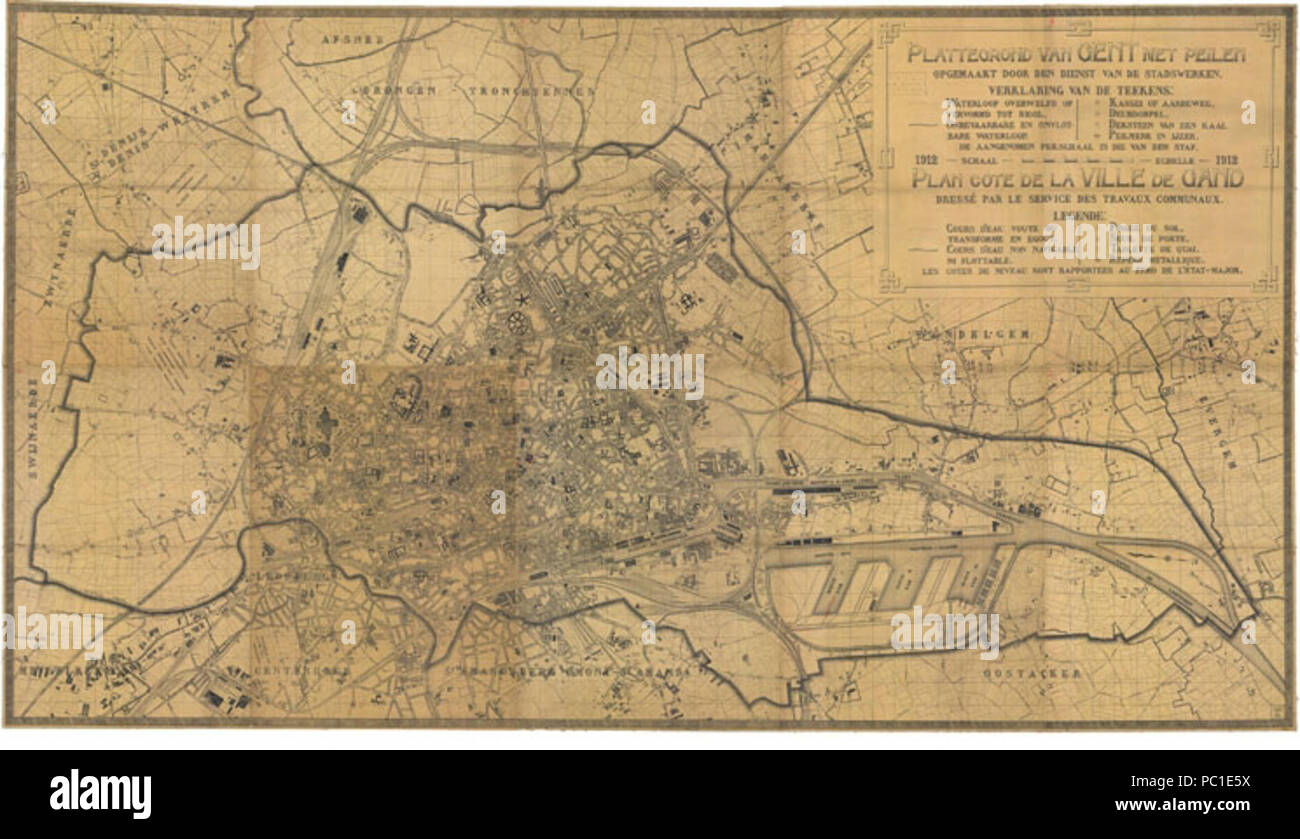 Plattegrond van gent met peilen hi-res stock photography and images - Alamy