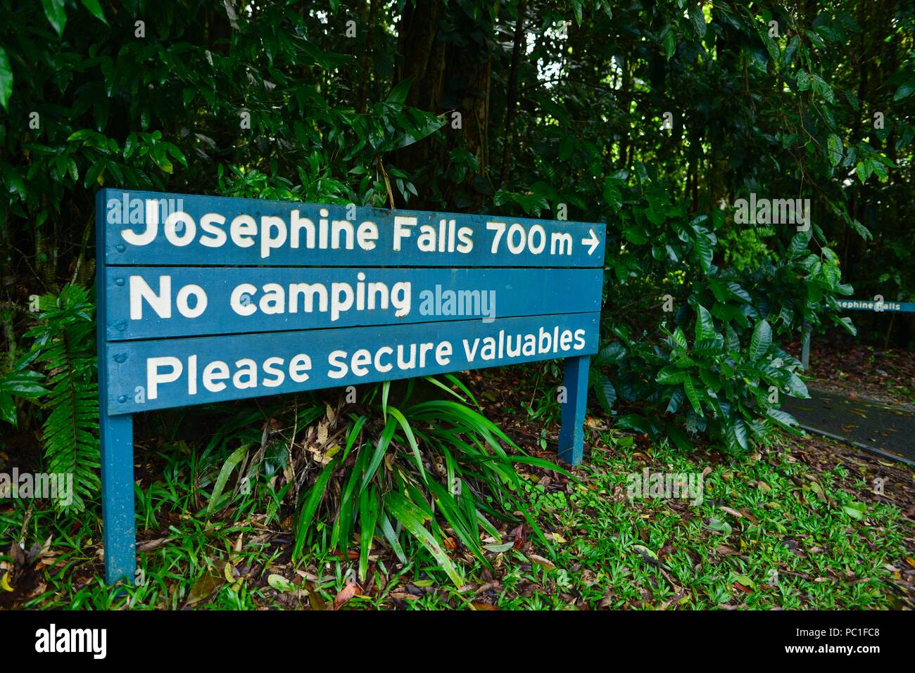 Josephine Falls walk sign, Josephine Falls Walk, Bartle Frere QLD ...