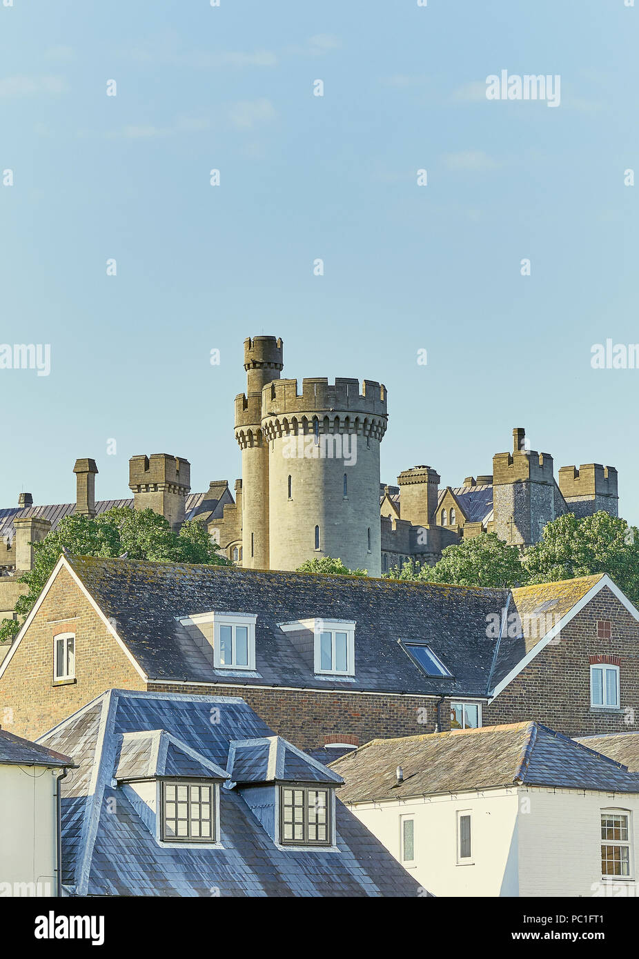 Arundel Castle Rooftop View Stock Photo - Alamy
