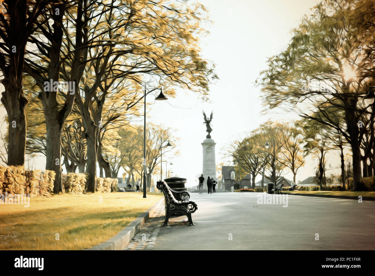 Birmingham park wits angel statue Stock Photo - Alamy