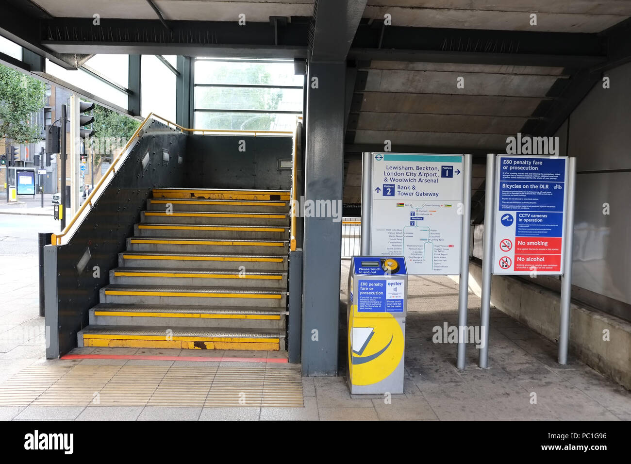 Westferry Docklands Light Railway Station Stock Photo - Alamy