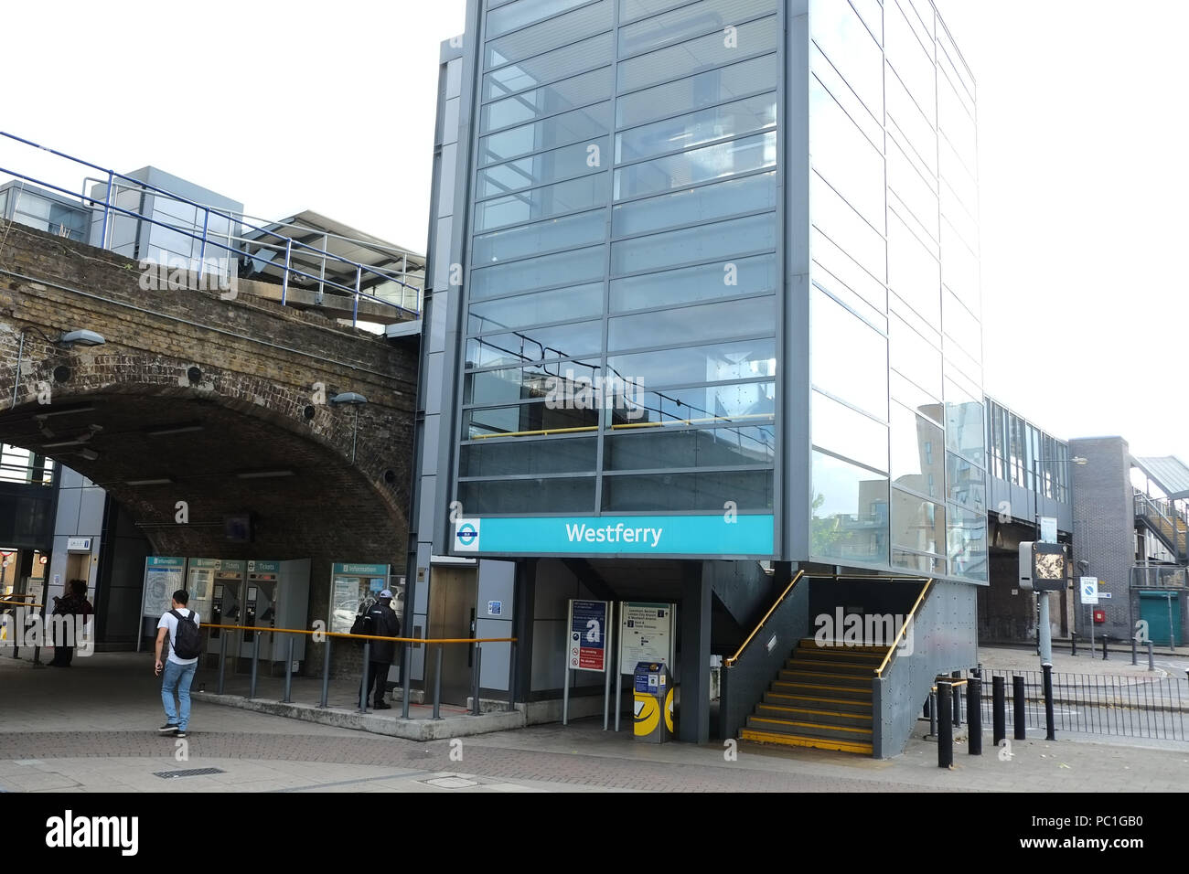 Westferry Docklands Light Railway Station Stock Photo - Alamy