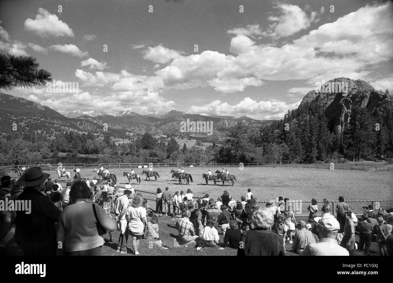 Youth camp at a ranch in Colorado, U.S.A., approx. 1987 Stock Photo - Alamy