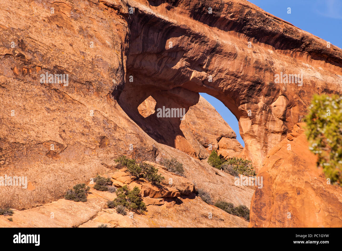 Navajo Arch in Arches National Park B1861 Stock Photo - Alamy