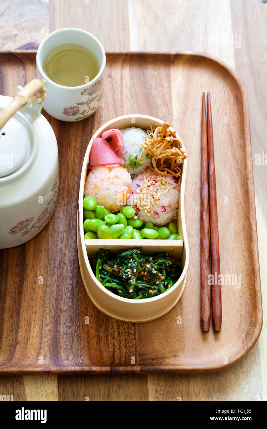 Japanese bento box lunch Stock Photo - Alamy
