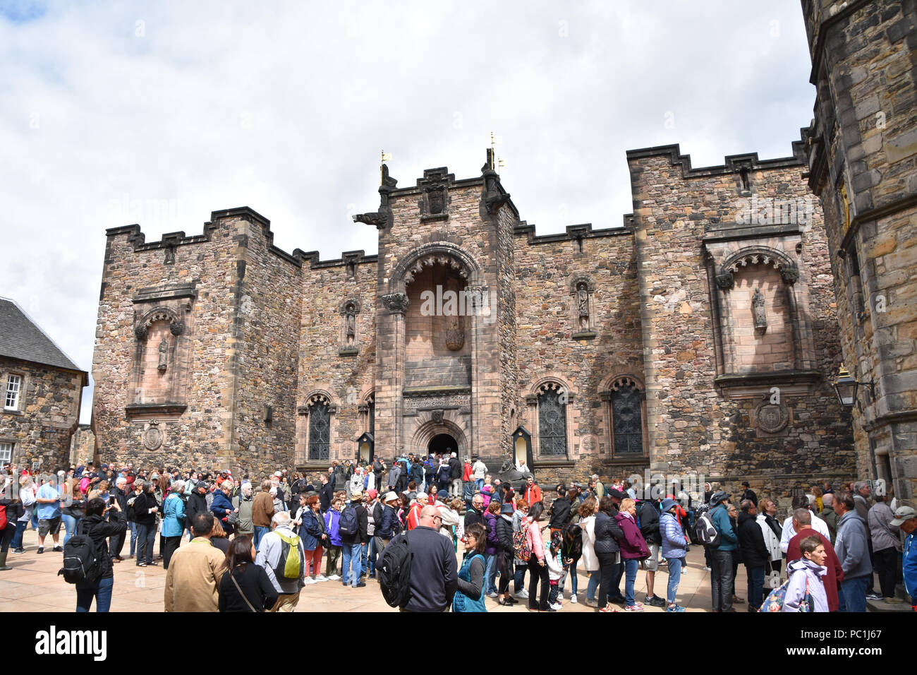Crowd at Edinburgh Castle, June 2018 Stock Photo - Alamy