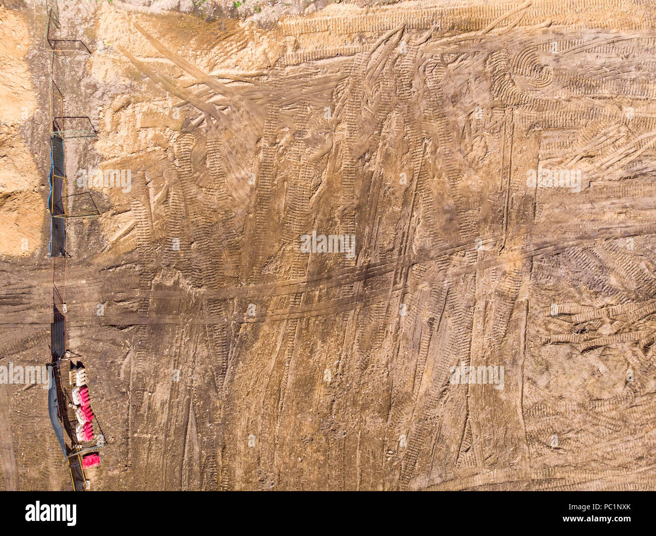 construction area with leveling ground. land being prepared for ...