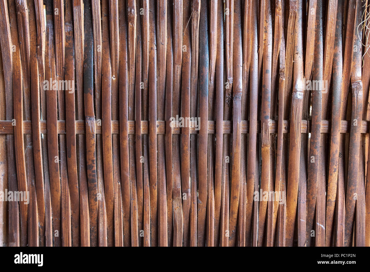 Old dark brown wicker wall texture background.handicraft backdrop Stock ...