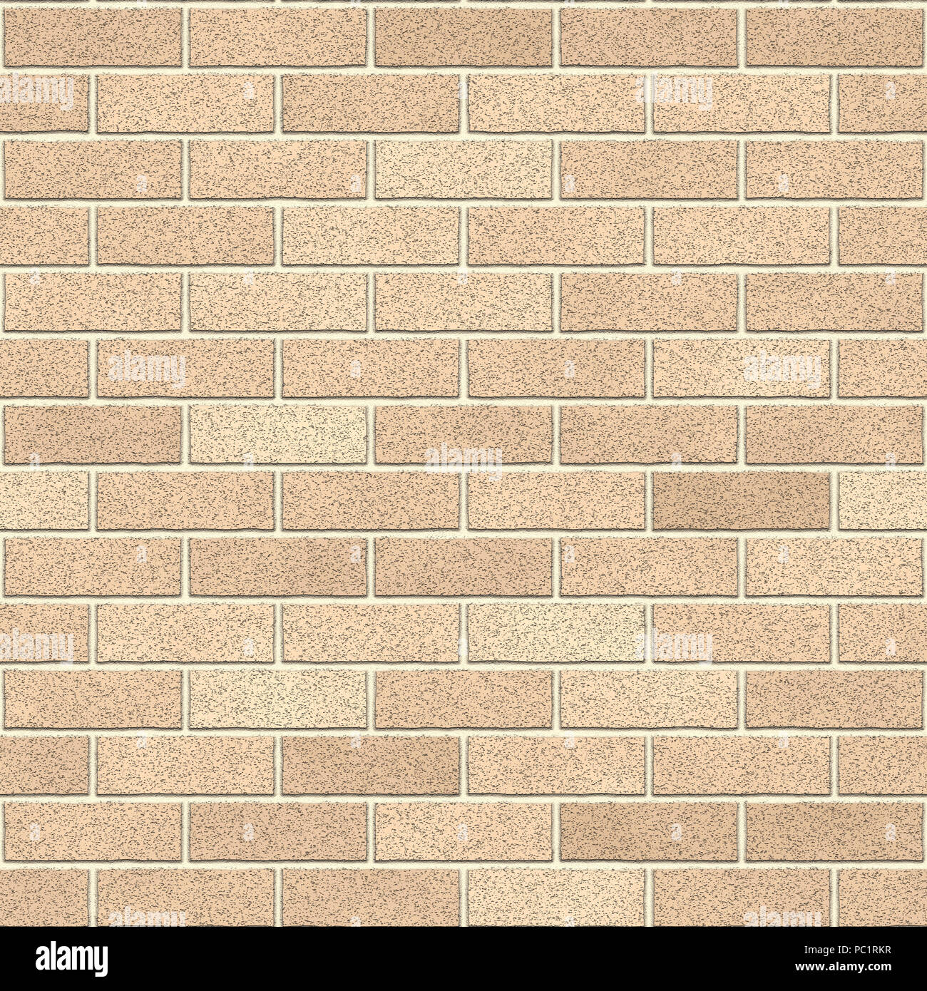 Calais cream clay brick wall seamless texture, computer generated ...