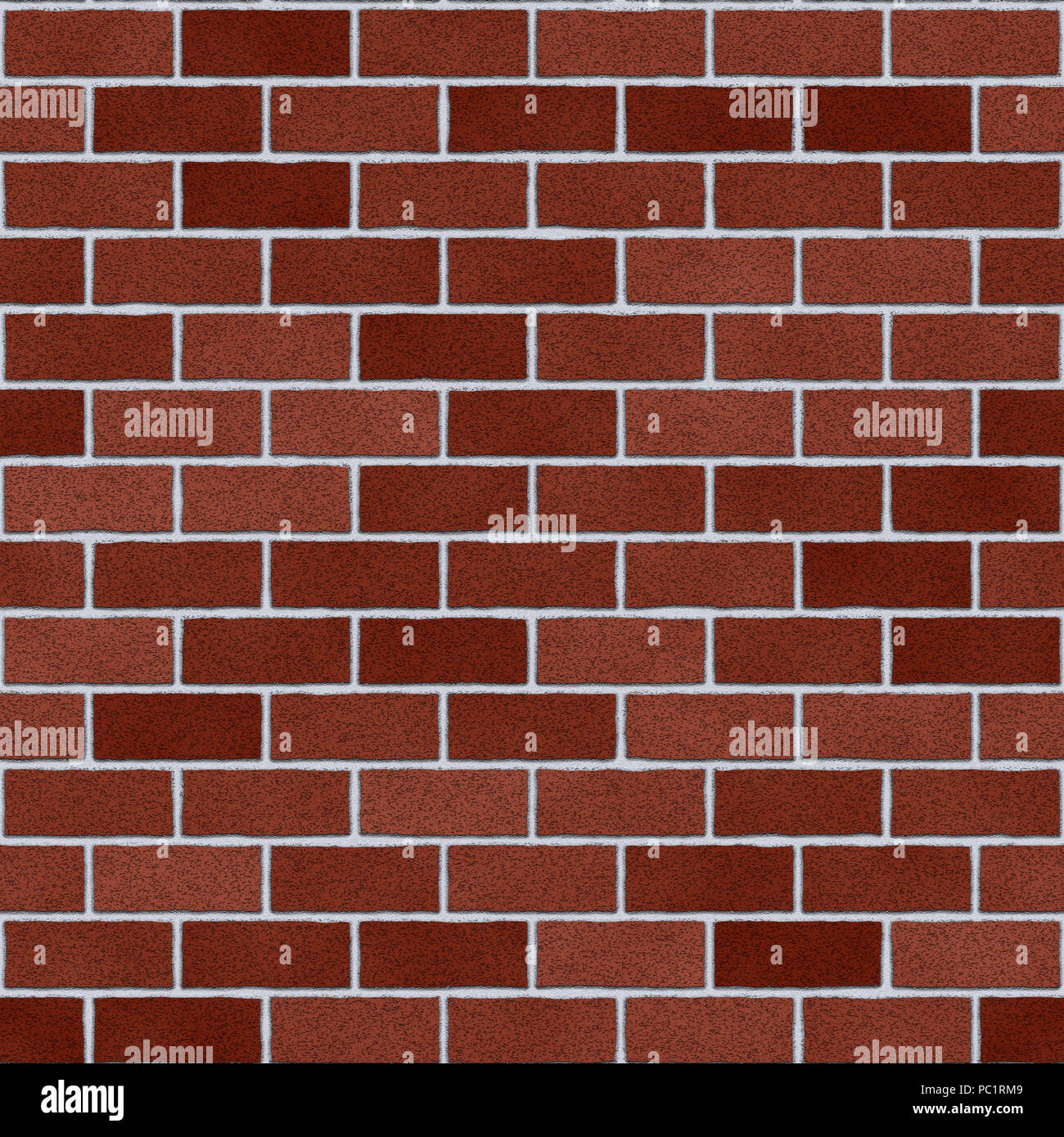 Burgundy red clay brick wall seamless texture, computer generated ...