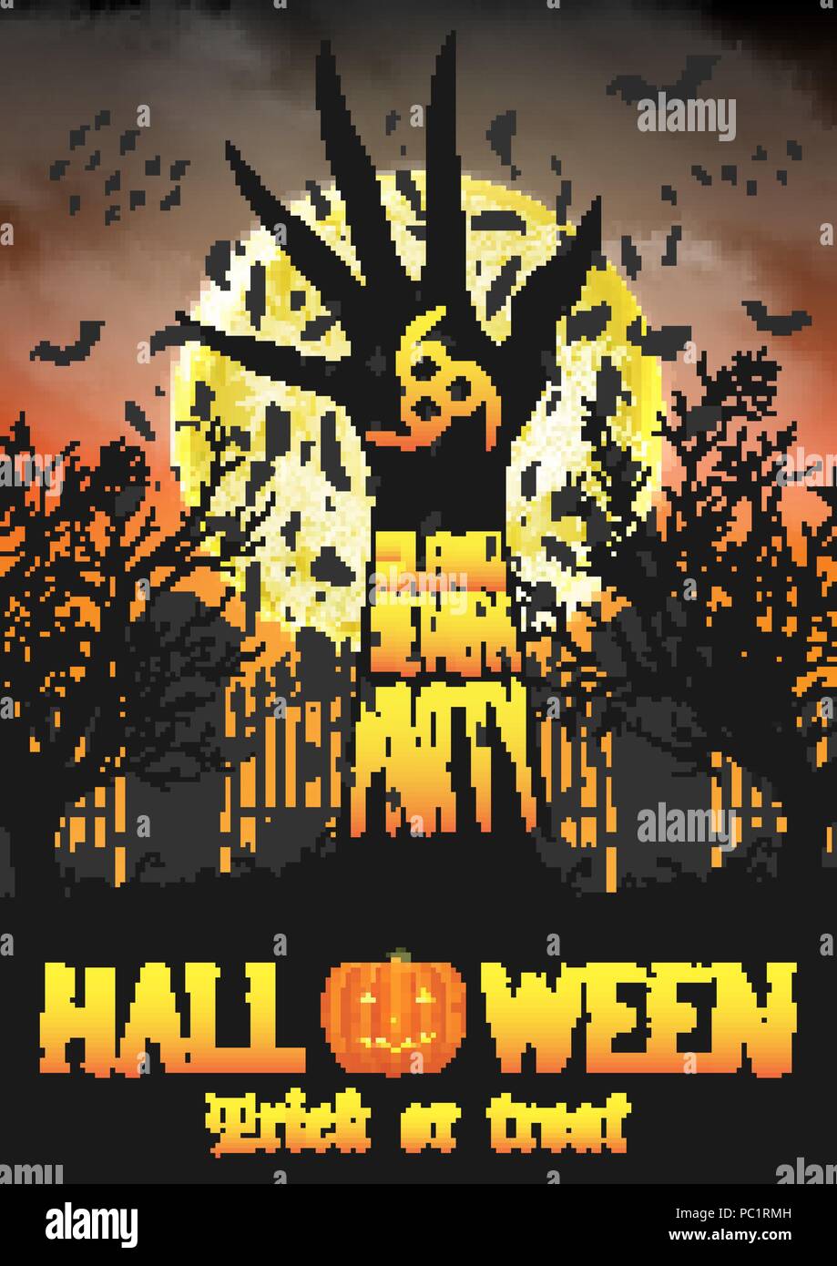 Blue halloween banner full Stock Vector Images - Alamy