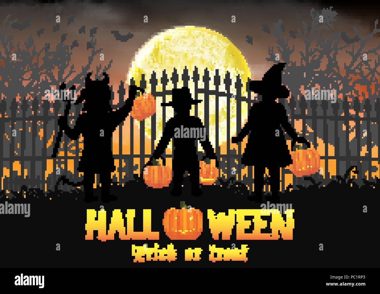 Halloween man pumpkin in Stock Vector Images - Alamy