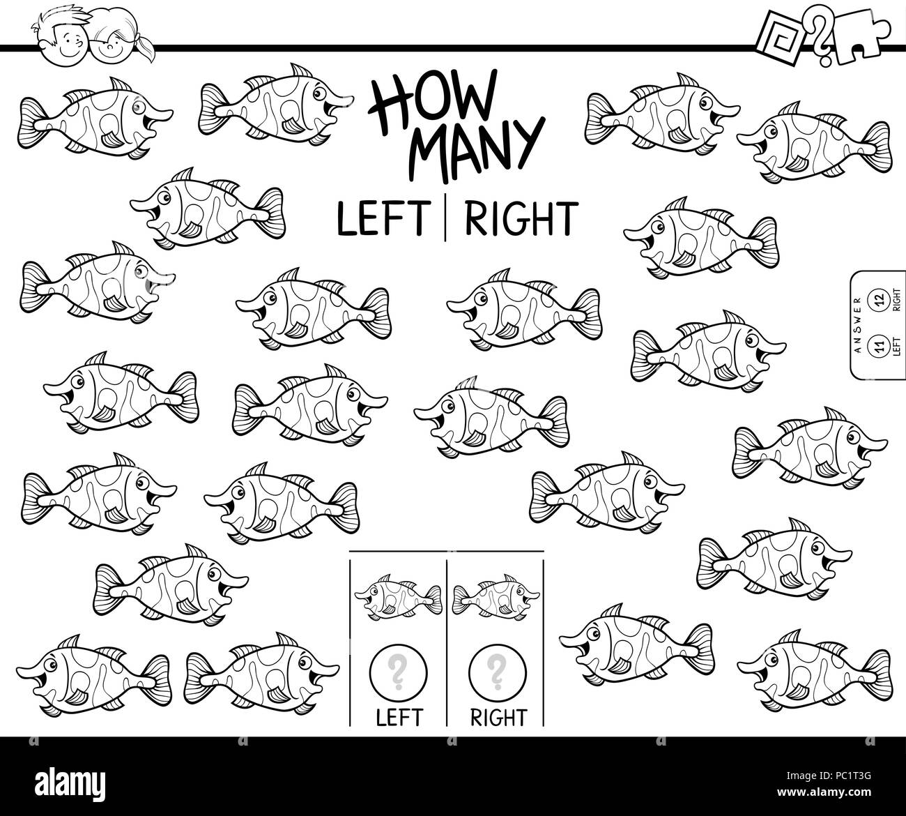 Counting fish preschool task hi-res stock photography and images - Alamy