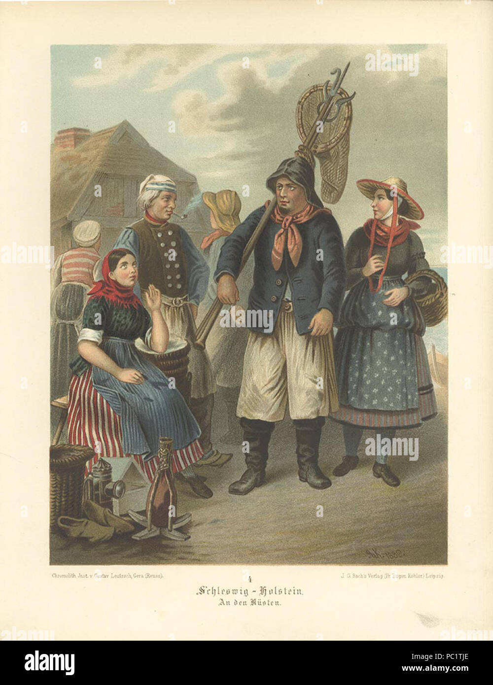 5 Albert Kretschmer - 004 - Schleswig-Holstein, An den Münsten Stock ...