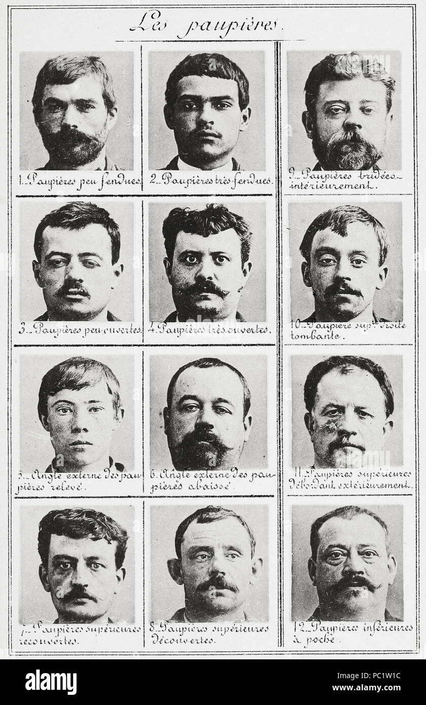 14 Bertillon - Identification anthropométrique (1893) 313 n&b Stock ...