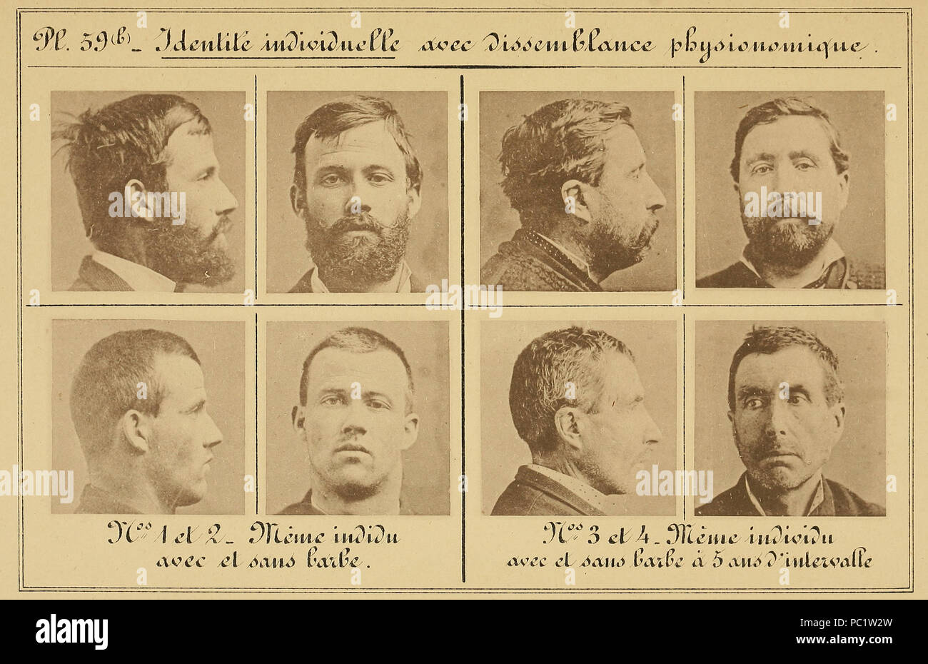 14 Bertillon - Identification anthropométrique (1893) 339 Stock Photo ...