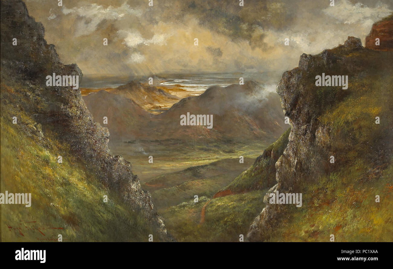 34 Hugo Anton Fisher, Pali to Kailua View, oil on board Stock Photo - Alamy